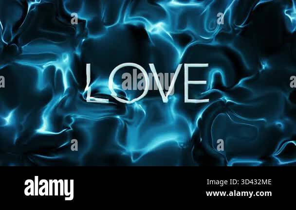 Underwater LOVE Sign Background Loop. 4K looping water background sign ...