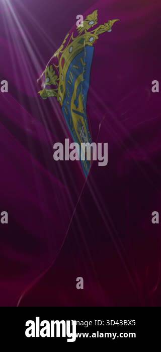 Flag of Alava in Basque Country, Spain - Loop. 4K Vertical Stock Video ...