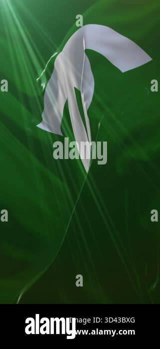 Flag of Kobe city, Japan. Loop. 4K Vertical Stock Video Footage - Alamy