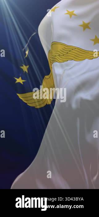 Flag of Azores, Portugal. Loop Stock Video Footage - Alamy