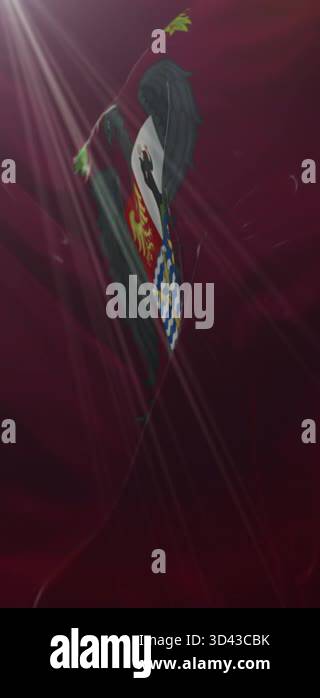 Flag of Palermo, Sicily, Italy. 4K Vertical. Loop. 4K Vertical Stock ...