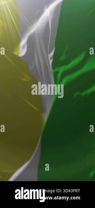 Armenia Capital City Flag, Quindio, Colombia. Loop. 4K Vertical Stock ...