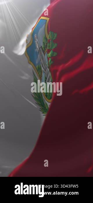 Tarija City Flag, Bolivia. Loop. 4K Vertical Stock Video Footage - Alamy