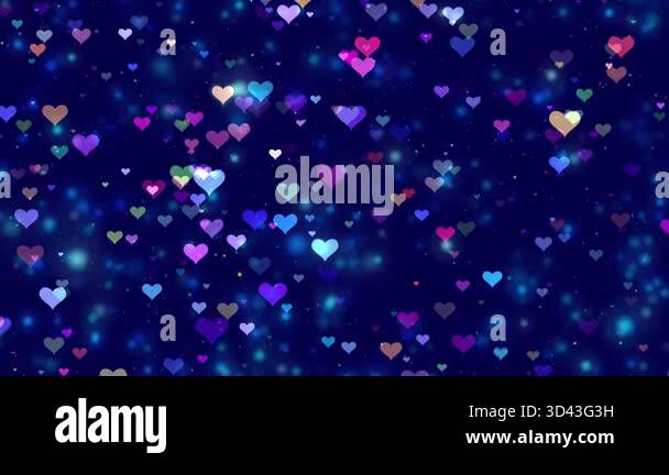 Popping Heart Sparkle Beautiful 4K Background with Romantic Burst ...
