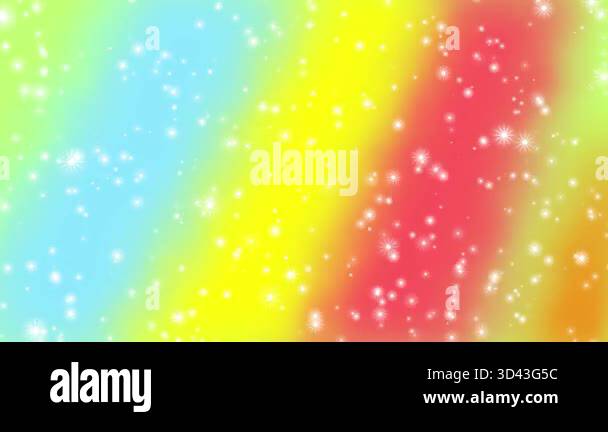 Twinkling Rainbow Stars Vibrant 4K Cosmic Background with Colorful ...