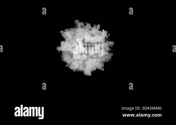 Super Slow Motion Shot of Atmospheric Smoke in Sphere Shape, Abstract ...
