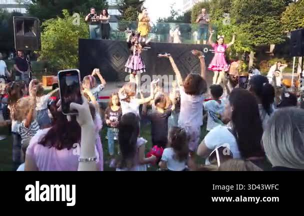 Timisoara, Romania, September 20, 2025, Cheerful cheerleaders on stage ...