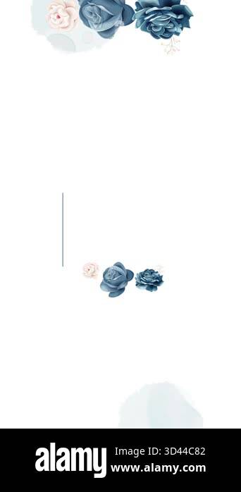 A beautiful floral frame animation perfect for wedding invitations and ...