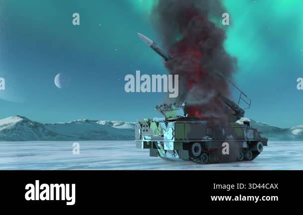 3D rendering of the surface to air guided missile Stock Video Footage ...