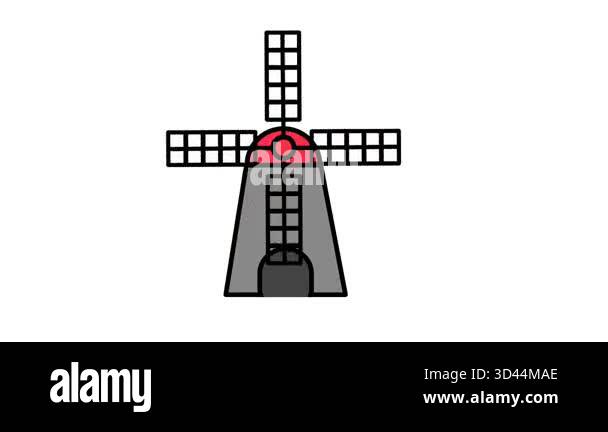 A modern gray windmill symbolizes sustainability, innovation, and green ...