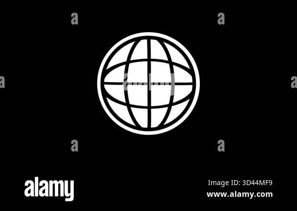 A globe icon represents the internet and worldwide connection ...