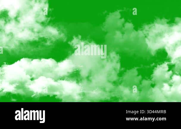 Soft clouds smoothly drifting across the sky, creating a calm and natural motion graphic ...