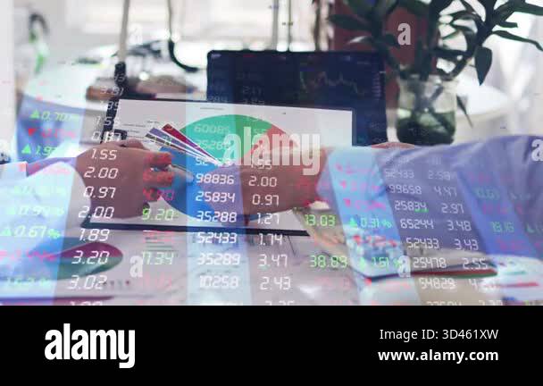 Traders analyzing and studying stock market financial statements Stock ...