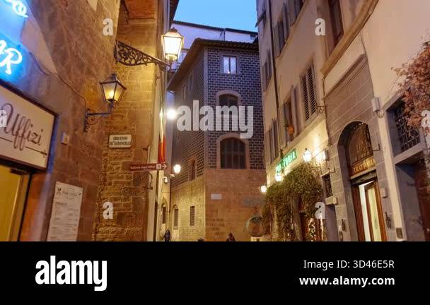 FLORENCE, Italy, 13 March 2024 - Wandering through Via Lambertesca ...