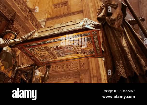 SEVILLE, circa 2023 - Tomb of Christopher Columbus in Seville Cathedral ...
