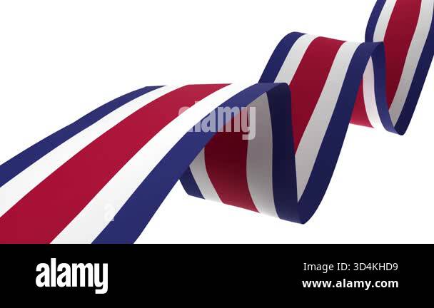 Animated Costa Rica flag waving in the wind on a transparent background ...