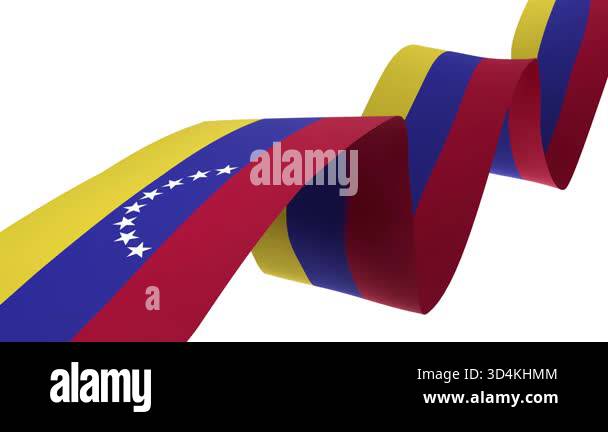 Animated Venezuela flag waving in the wind on a transparent background ...
