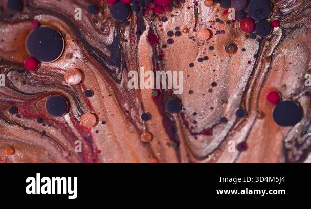 Colorful oil blend. Paint abstraction. Defocused orange red purple ...