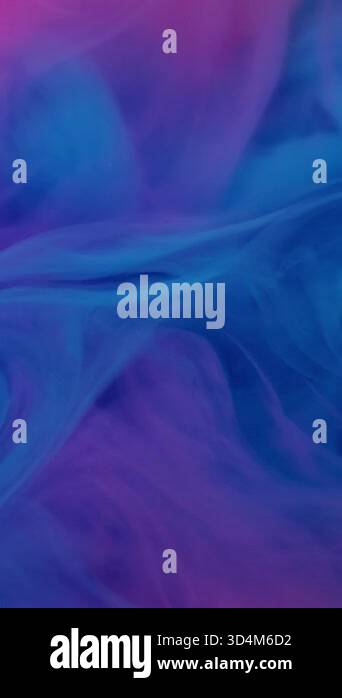 Vertical video. Cloud wave. Paint mix. Defocused pink blue purple color ...