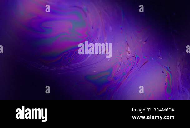 Defocused emulsion spill. Acrylic ink. Blue purple pink color flow oil ...