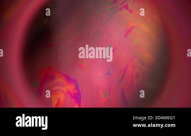 Liquid blur globe. Colorful paint planet. Round lens chaotic mix flow ...