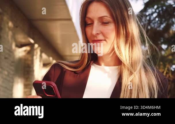 Friendly call. Pleasant talk. Confident smiling contented business ...