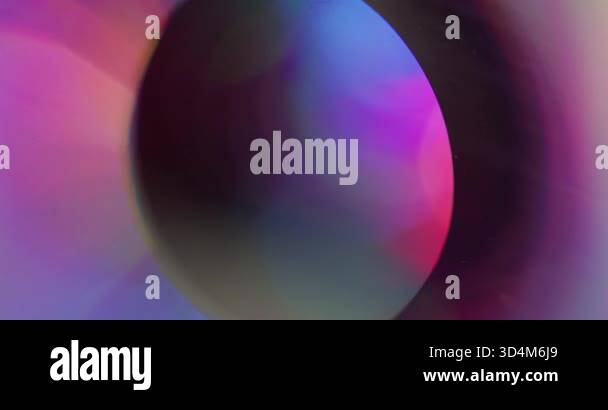 Glowing sphere blur. Fluorescent reflection. Purple red blue ...