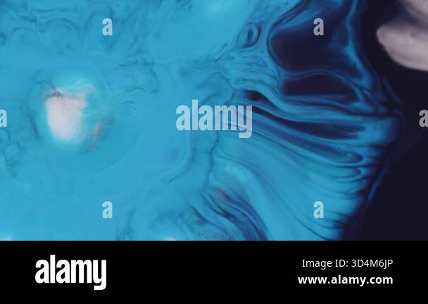 Paint pour. Pigment texture. Defocused blue purple white color splash ...
