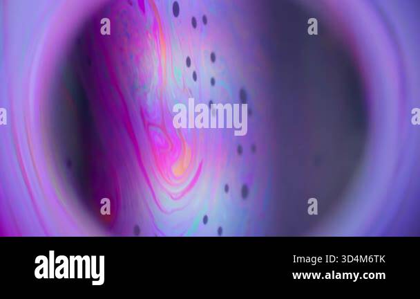 Fluorescent blur circle. Colorful paint planet. Round lens chaotic mix ...