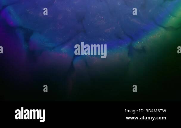 Gleam wave. Dye swirl. Blue violet ink shimmering curve rainbow beam ...