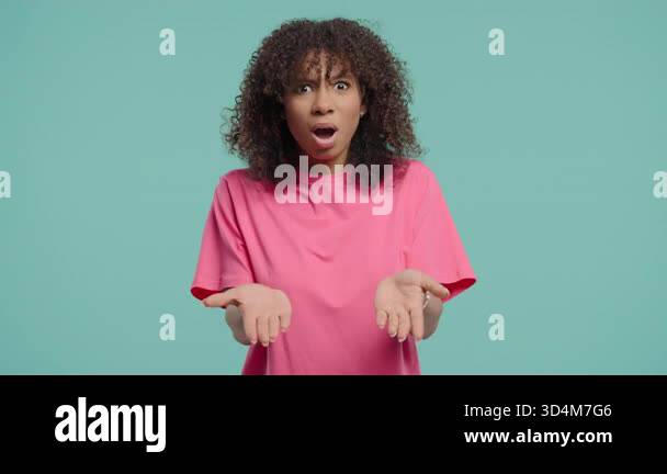 Frustrated african american Teen girl expresses anger and confusion ...
