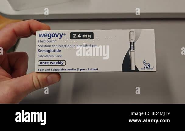 London,GB-June 2 2025:WEGOVY box with Semaglutide by Novo Nordisk, used ...