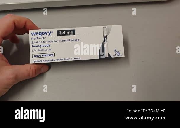 London,GB-June 2 2025:WEGOVY box with Semaglutide by Novo Nordisk, used ...
