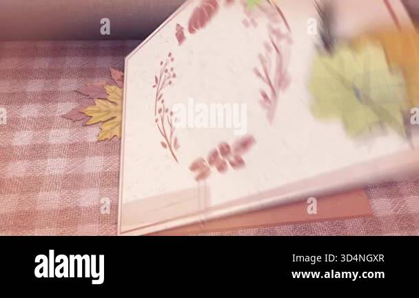 Festive Thanksgiving Pop-Up Card Animation with Animals Stock Video ...