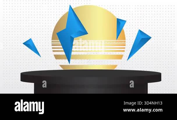 Mockup product display animation, cylinder pedestal podium. Stage ...