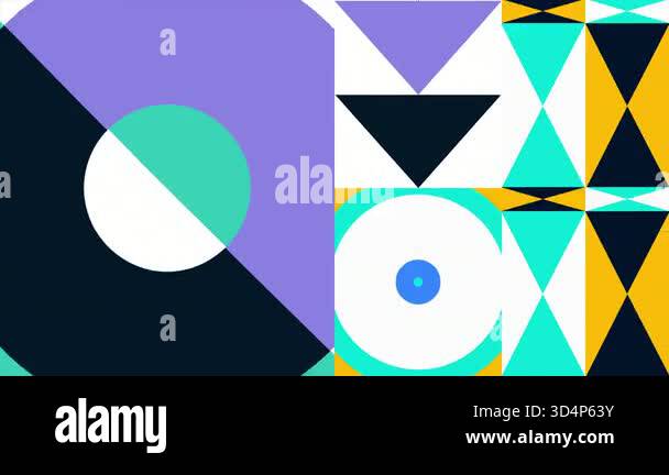Animated Geometric pattern or background loop. 4K resolution geometric ...