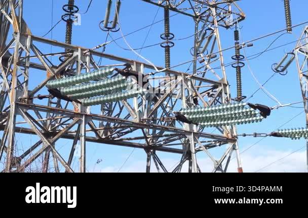Power line pylon structure Stock Videos & Footage - HD and 4K Video ...