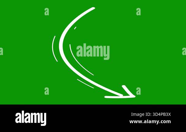 simple outline arrow icon on green background Stock Video Footage - Alamy