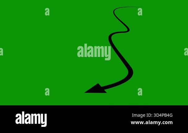 curved green arrow vector icon Stock Video Footage - Alamy