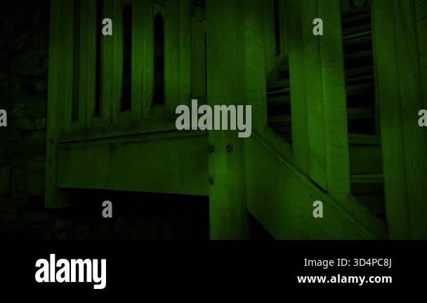 Monster Shadows Over Staircase Halloween Scene Stock Video Footage - Alamy