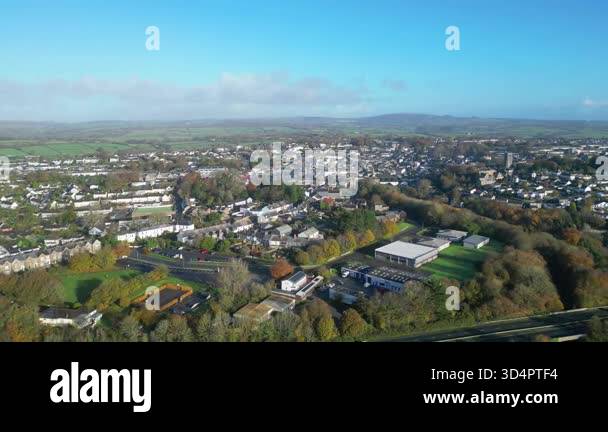 Liskeard, Cornwall, England: DRONE VIEWS: An overhead view of the town ...