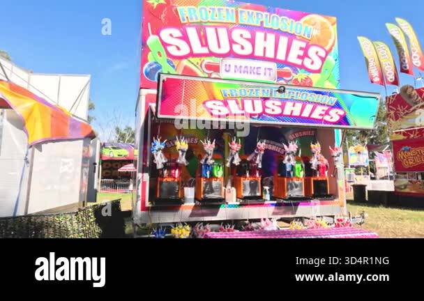 Vibrant slushie stand outdoor fair Stock Videos & Footage - HD and 4K ...