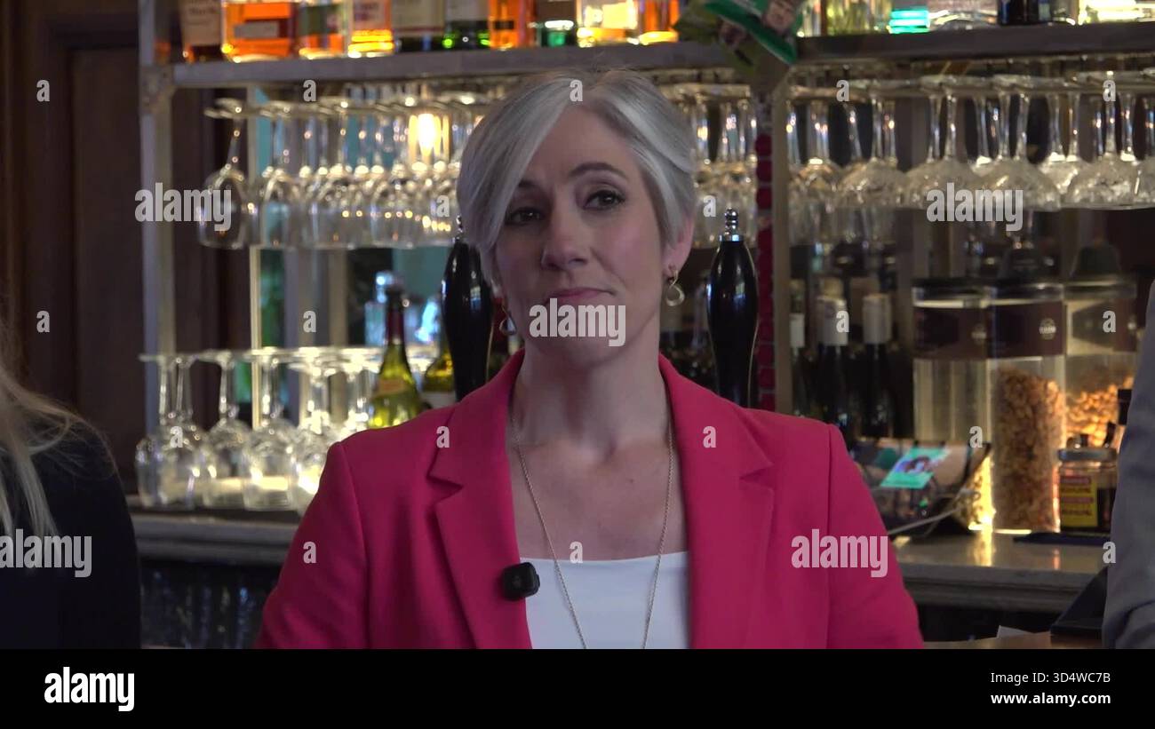 Daisy Cooper delivers a pre-budget speech Stock Video Footage - Alamy