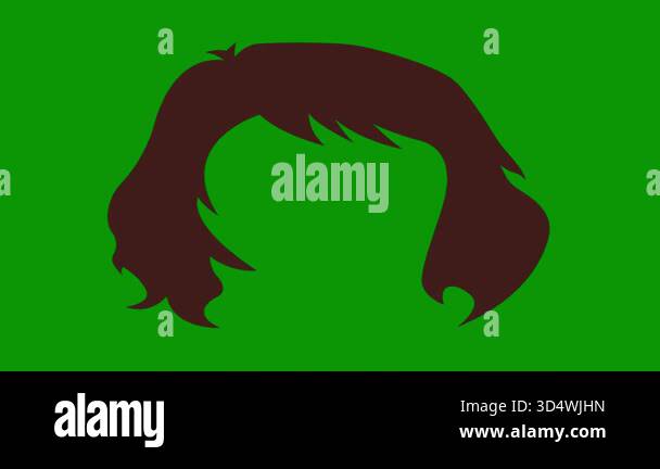 female hair silhouette icon. vector illustration Stock Video Footage ...