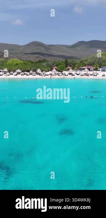 Kenepa Grandi Beach At Willemstad In Netherlands Curacao. Beach ...