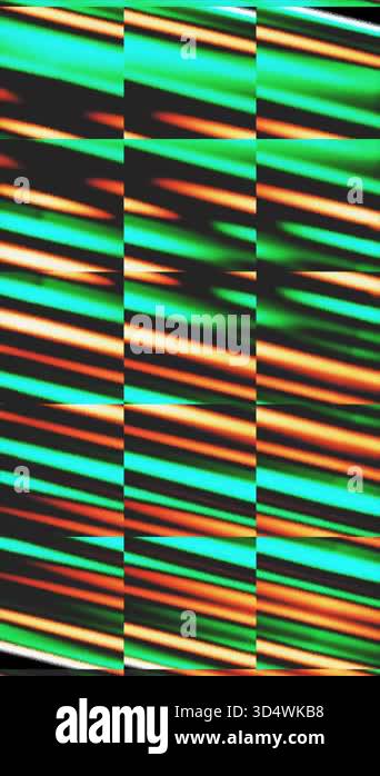 Colorful horizontal lines move and shift, creating an abstract pattern ...