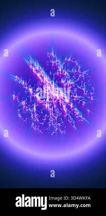 A bright, complex, abstract glowing sphere radiates light. It's set ...