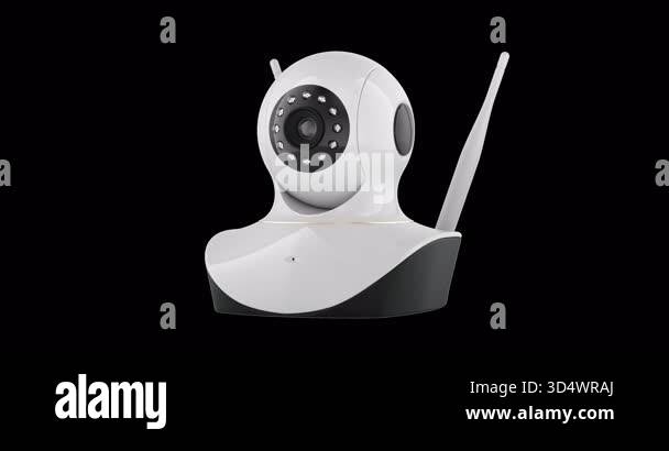 Wireless security camera IP camera rotation animation, seamlessly ...