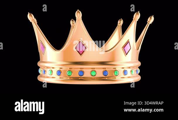 Golden 3d rendering crown Stock Videos & Footage - HD and 4K Video ...