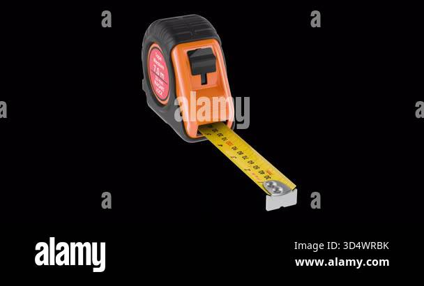 Measuring tape, tape measure rotation animation, seamlessly loopable ...